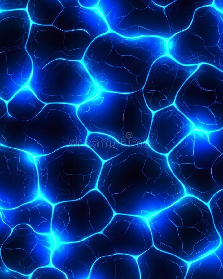 Abstract Glowing Hexagonal Pattern in Electric Blue Hues Symbolizing ...