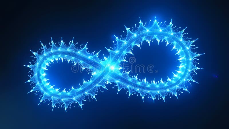 Abstract Glowing Infinity Symbol, Digital Art Stock Illustration ...