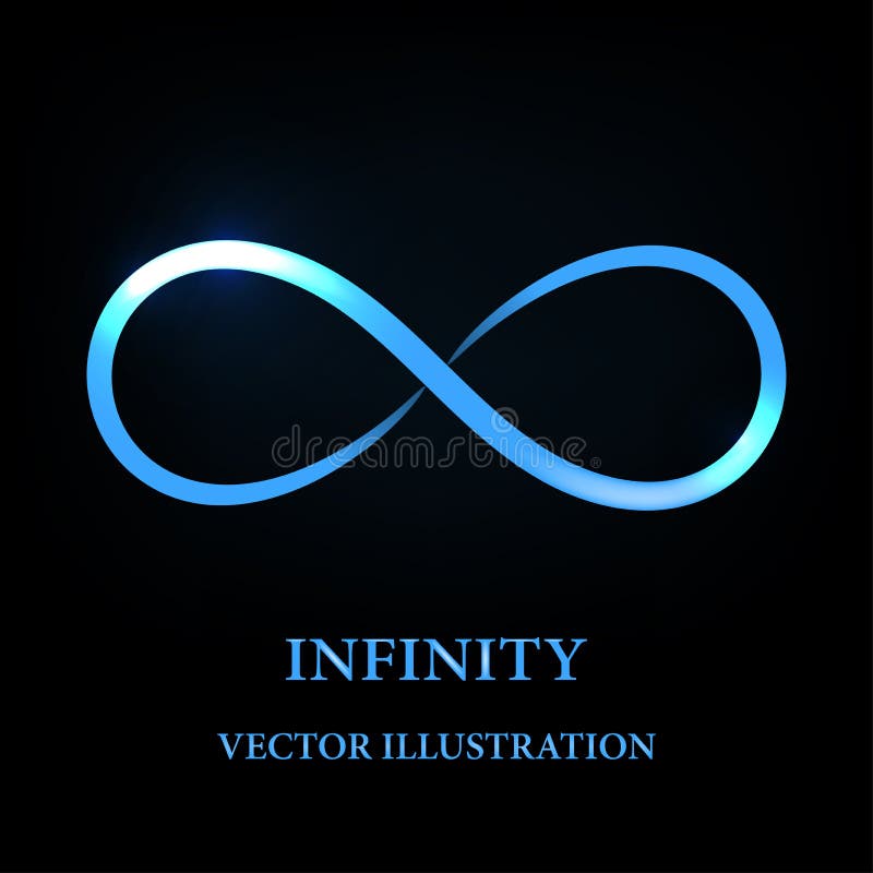 Abstract Glowing Infinity Symbol Stock Vector - Illustration of endless ...