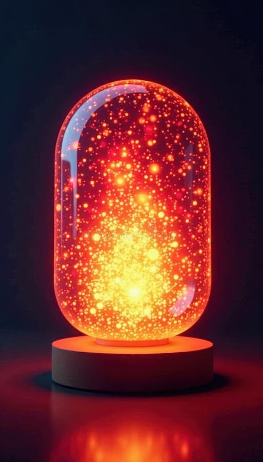 Abstract Glowing Lamp with Social Media Theme, Abstract, Digital Stock ...