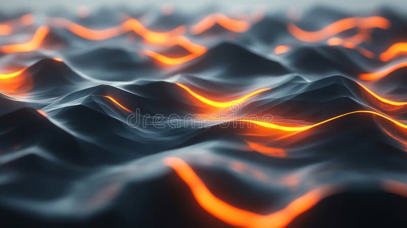 Abstract Glowing Lava Flow Texture Stock Illustration - Illustration of ...