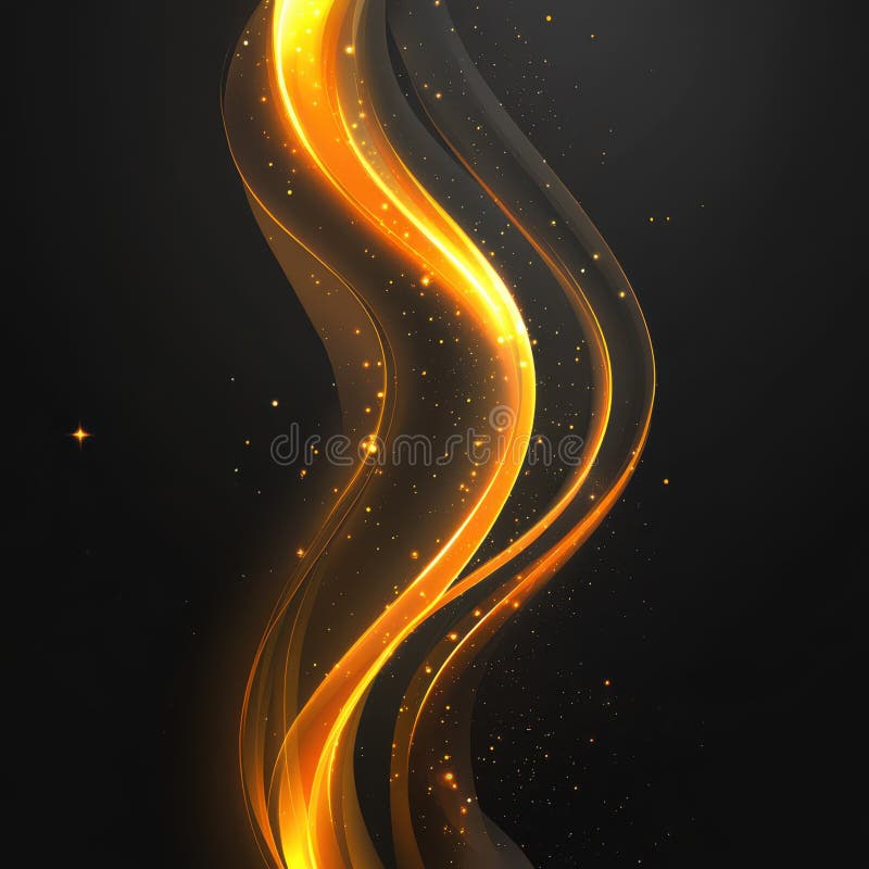 Abstract Glowing Light Effect with White Flare and Yellow Glow on a ...