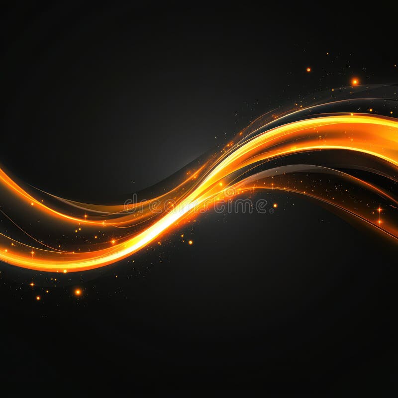 Abstract Glowing Light Effect with White Flare and Yellow Glow on a ...