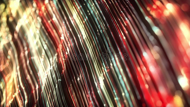 Abstract Glowing Light Strings Background with Depth of Field Stock ...