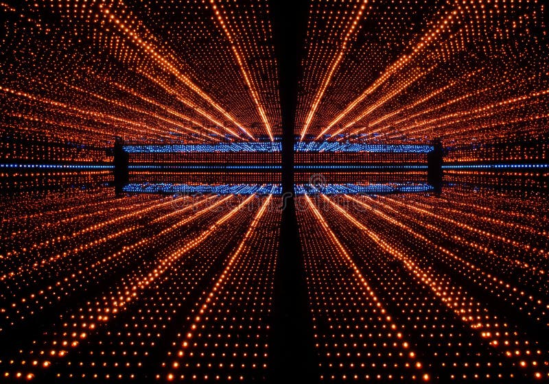 Abstract Glowing Lights Pattern Background Stock Illustration ...