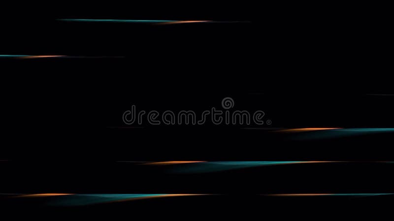 Abstract Glowing Line Flowing from Side on Black Background. Loop Able ...
