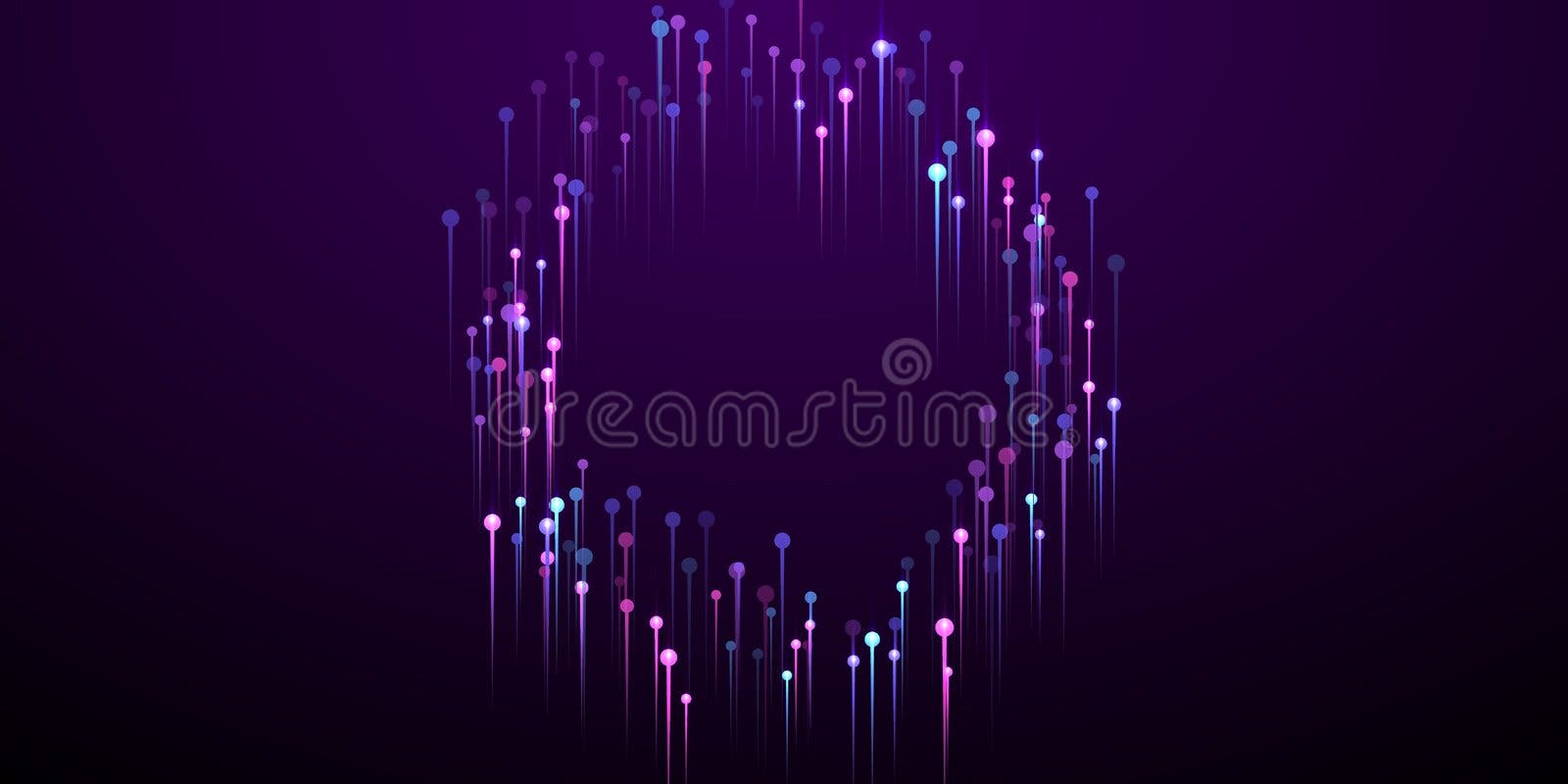 Upward Glowing Line Rays Data Flows Concept. Stock Vector ...