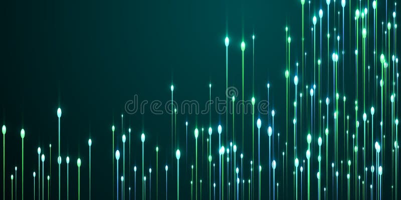 Abstract Glowing Line Rays Data Flows Vector. Stock Vector ...