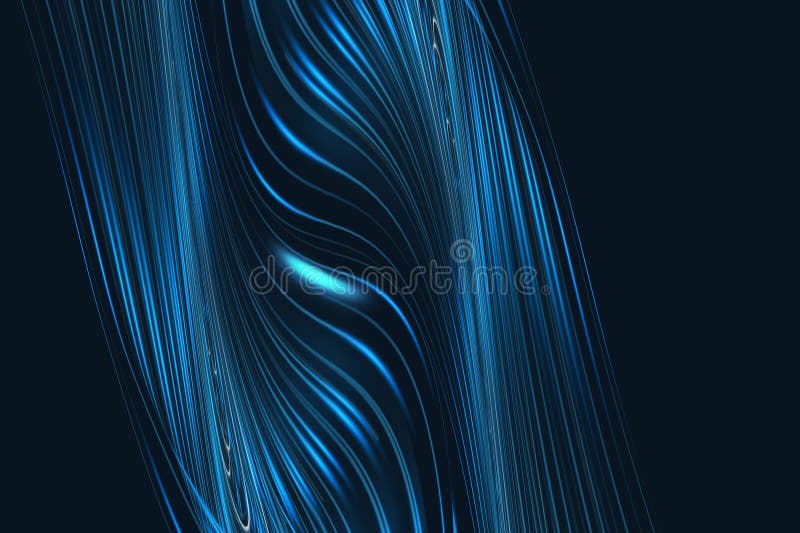 Abstract Glowing Lines on a Blue Gradient Backdrop Stock Illustration ...