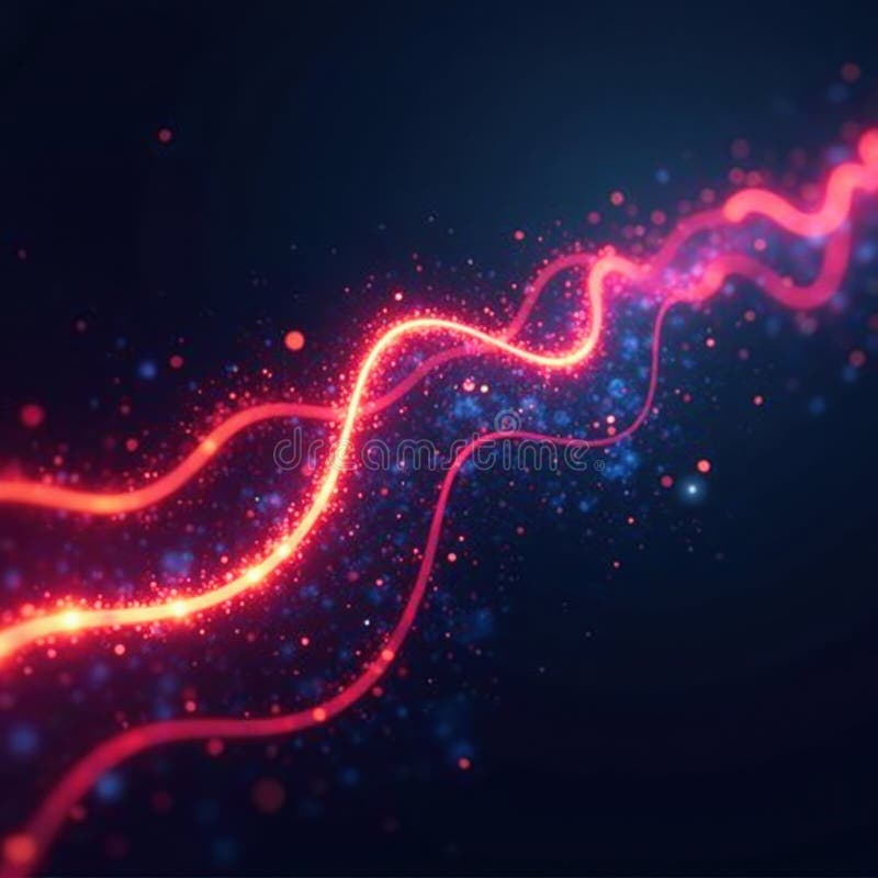 Abstract Glowing Lines Depict Exponential Growth Opportunity Potential ...