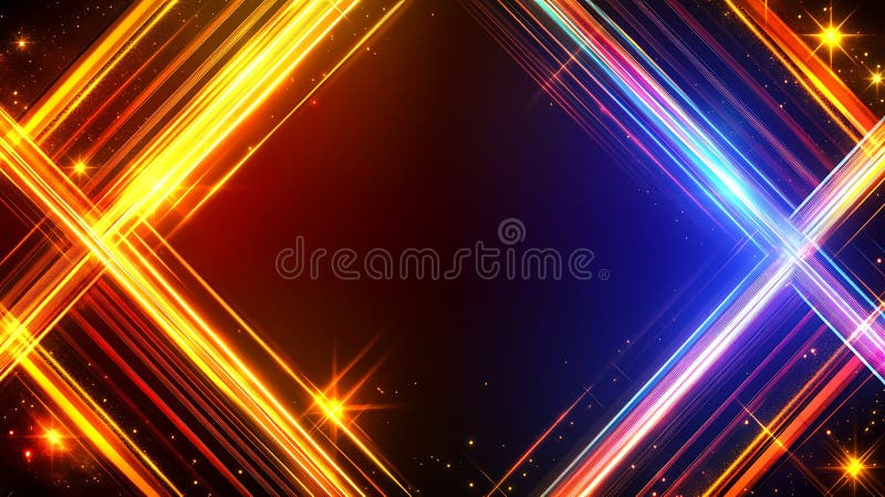 Abstract Glowing Lines Form Diamond Shape Background Stock Photos ...