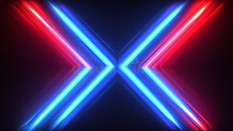 Abstract Glowing Lines, Technology Background, Dynamic Blue and Red ...