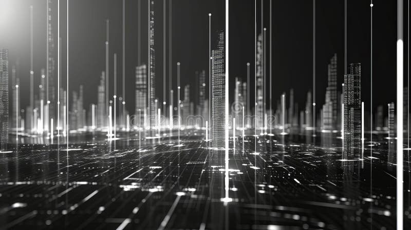 Abstract Glowing Metropolis Tech Inspired Design Stock Photos - Free ...