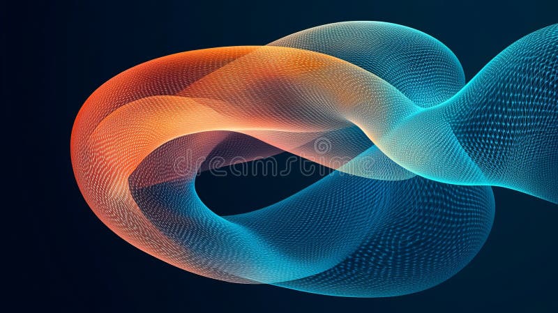 Abstract Glowing Network Symmetrical Design with Complex Geometric ...