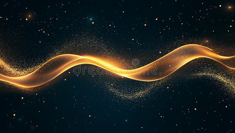 Abstract Glowing Orange and Blue Wave Like Background with Sparkling ...