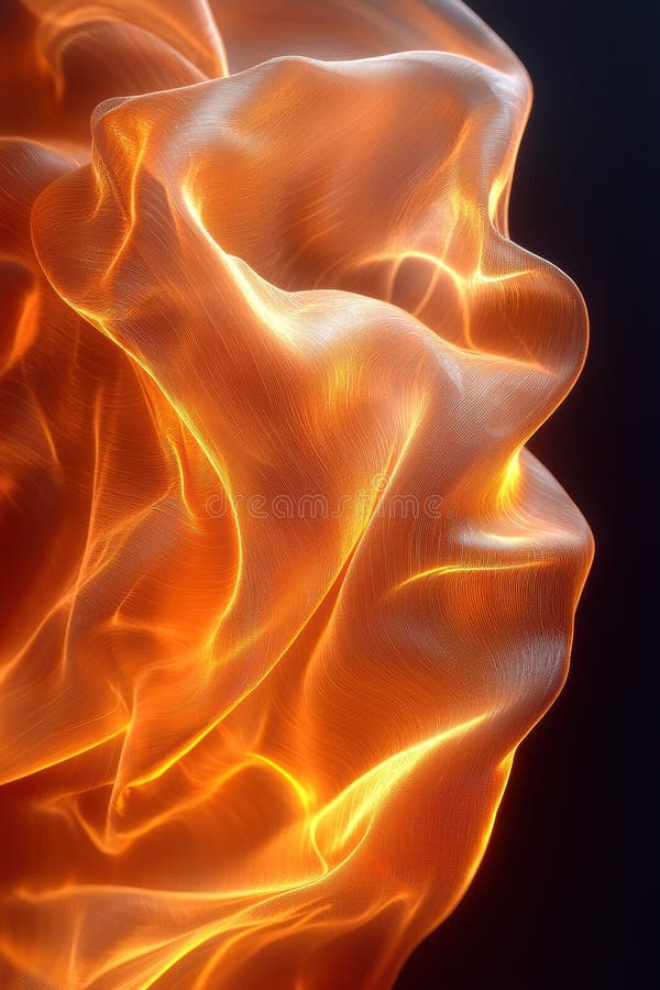 Abstract Glowing Orange Fabric Like Texture with Soft Lighting and Warm ...