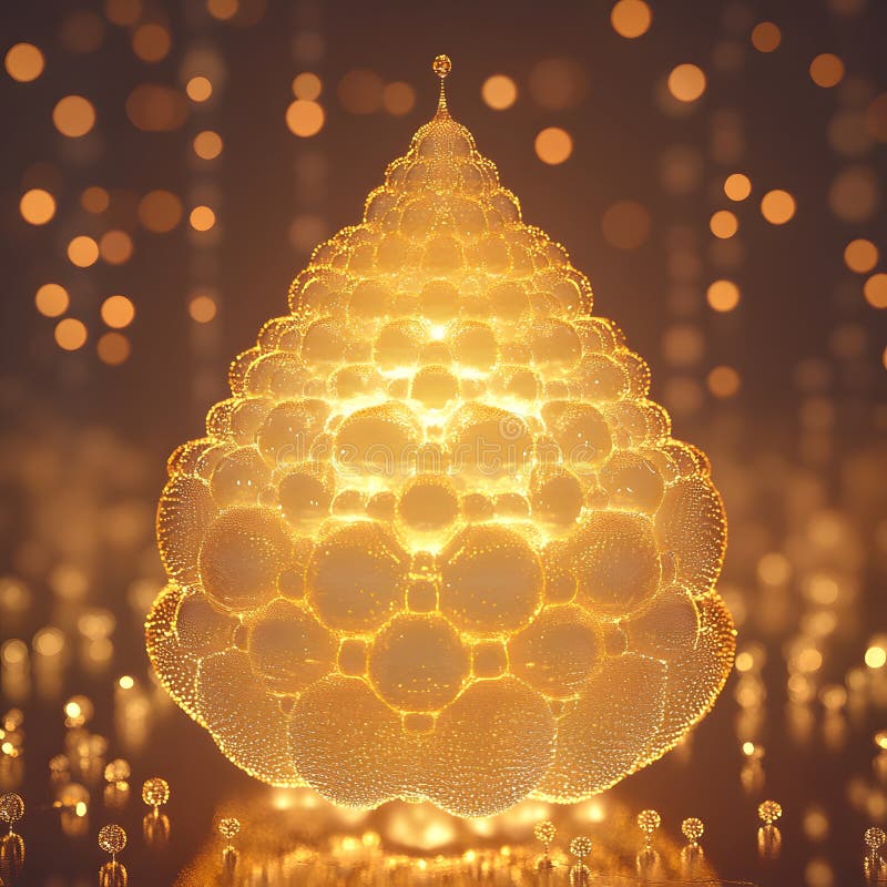 Abstract Glowing Orb Structure, Illuminated on a Dark Background Stock ...