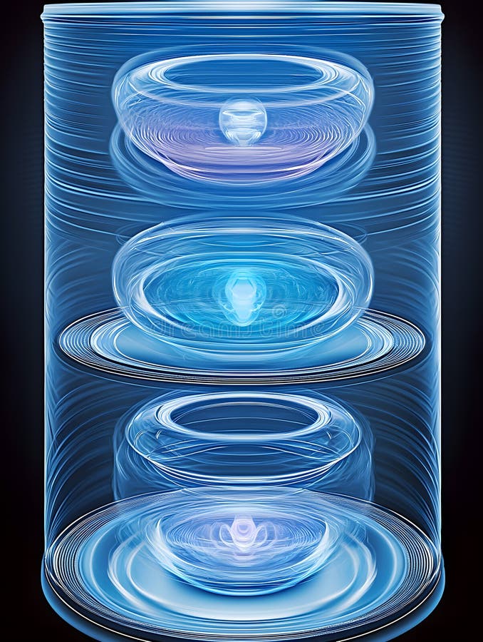 Abstract Glowing Orbs in a Layered Design Stock Photo - Image of ...