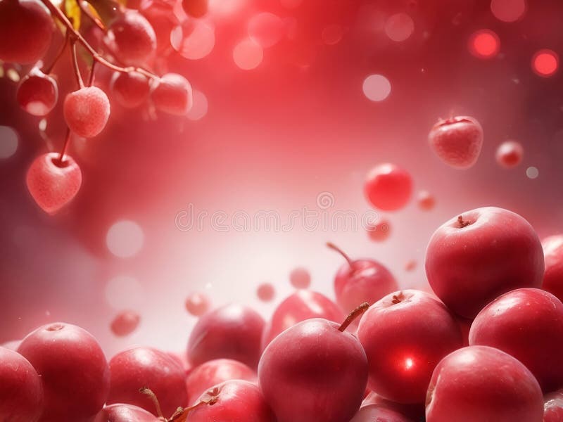 Abstract Glowing Out of Focus Lights with Abstract Background of Red ...