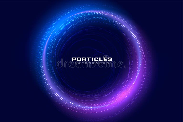 Abstract Glowing Particle Background a Digital Dots Round Funnel Stock ...