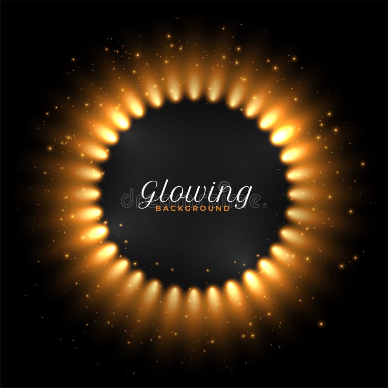 Abstract Glowing Particle Dark Background with Golden Light Effect ...