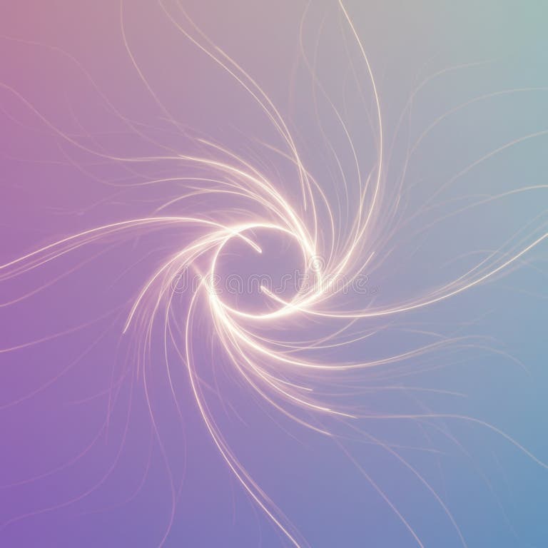 Abstract Glowing Particle Swirl on Gradient Background Stock ...