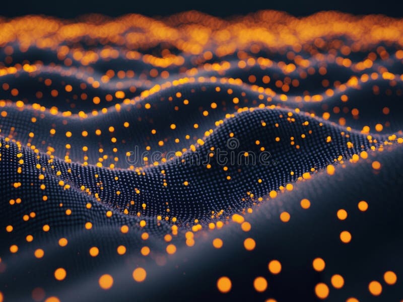 Abstract Glowing Particle Waves. a Dynamic Visualization of Data and ...
