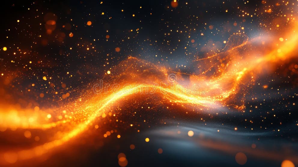 Abstract Glowing Particles Background Design Stock Photo - Image of ...