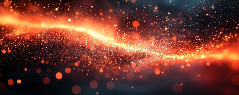 Abstract Glowing Particles Creating a Vibrant and Dynamic Light Stream ...