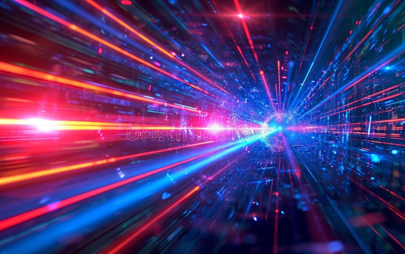 Abstract Glowing Particles with Depth of Field and Bokeh Effect Stock Image - Image of colorful ...