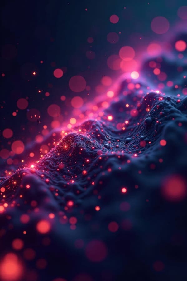 Abstract Glowing Particles Forming Technology Network, Electric, Shine ...