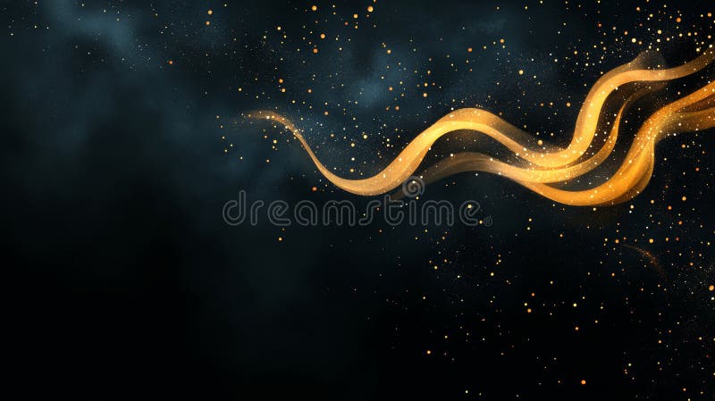 Abstract Glowing Particles Landscape is a Digital Art Creation Stock ...
