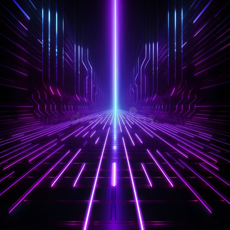 Abstract Glowing Purple Circuit Board Technology Background for Modern ...