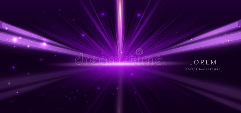 Abstract Glowing Purple Diagonal Lighting Lines on Dark Purple ...