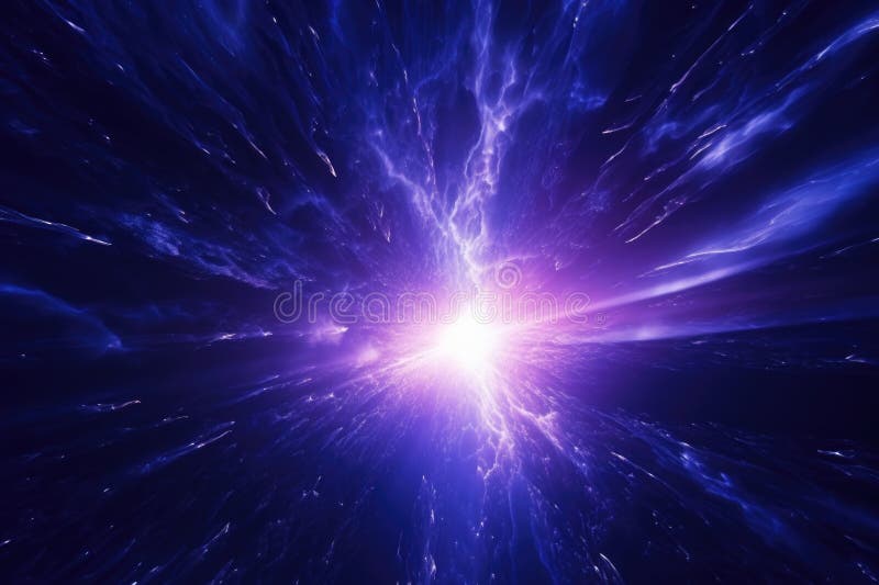 Abstract Glowing Purple Effect with Sparkling Rays and White Backlight ...