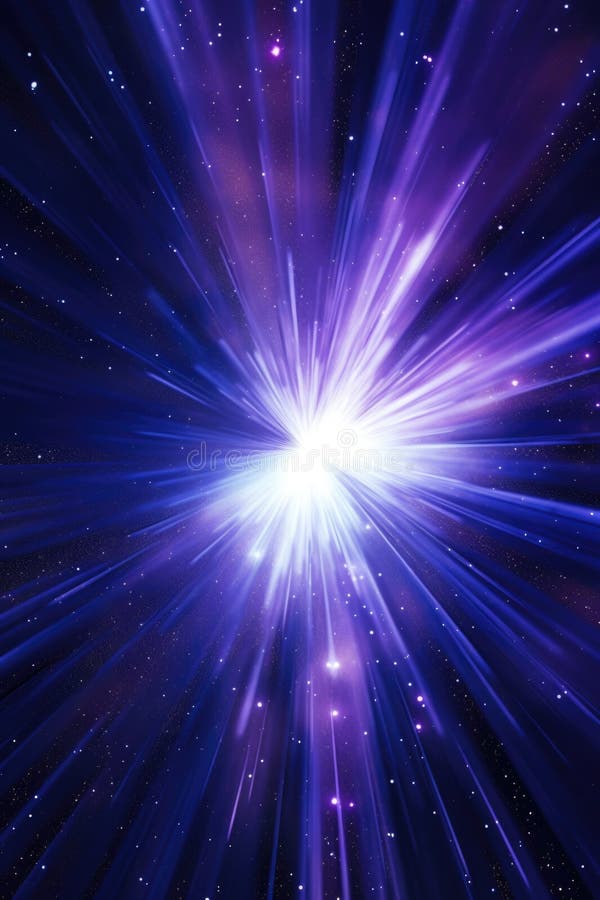 Abstract Glowing Purple Effect with Sparkling Rays and White Backlight ...