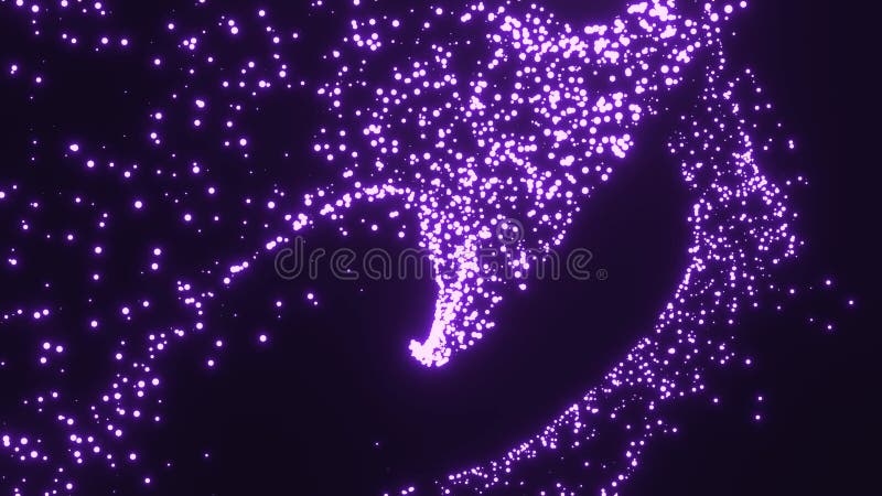 Abstract Glowing Purple Energy Flow Video Animation Stock Footage ...