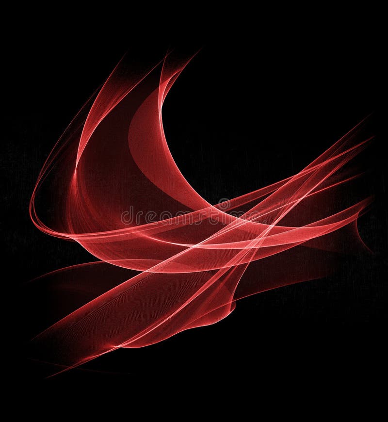 Abstract Glowing Red Element. Neon Lines Stock Illustration ...