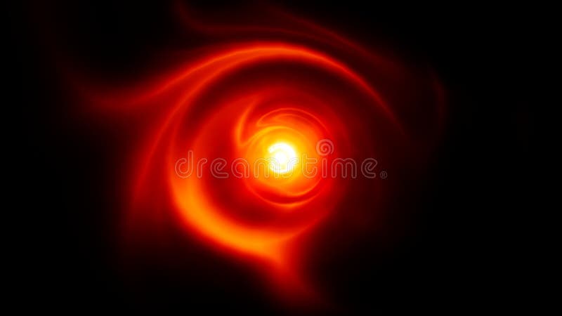 Abstract Glowing Red Energy Effect Background. Stock Illustration ...