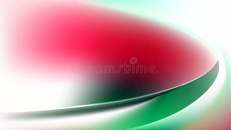 Abstract Glowing Red Green and White Wave Background Vector Stock ...