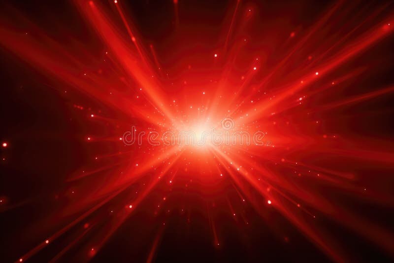Abstract Glowing Red Light Effect with Sparkling Rays Stock ...