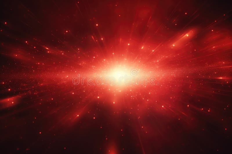 Abstract Glowing Red Light Effect with Sparkling Rays Stock ...