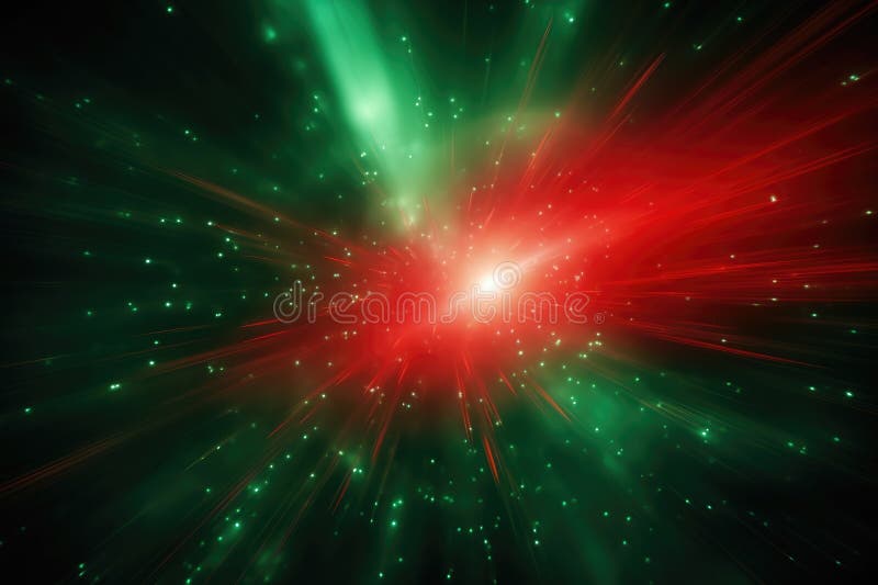 Abstract Glowing Red Light Effect with Sparkling Rays Blue Backlight ...