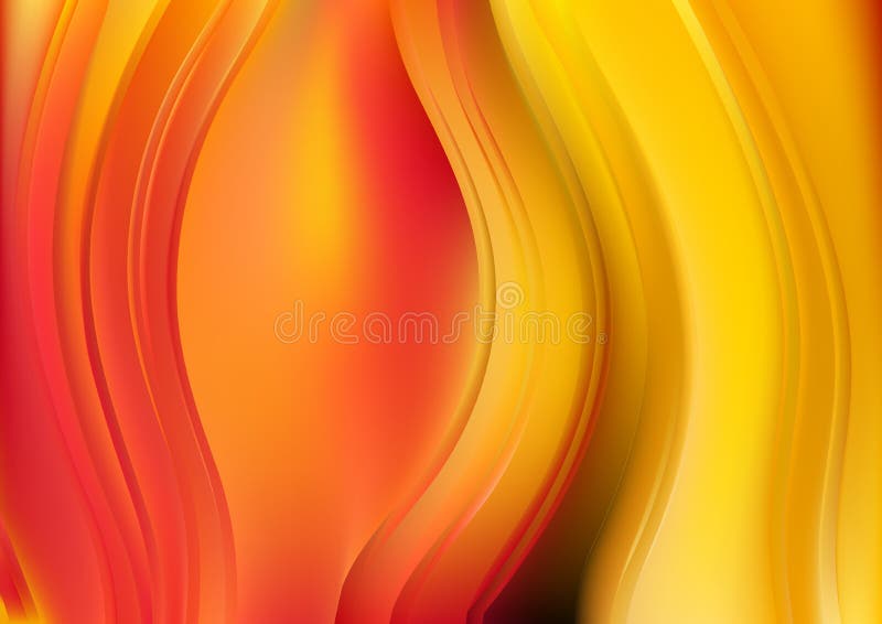 Abstract Glowing Red and Yellow Wave Background Vector Image Stock ...