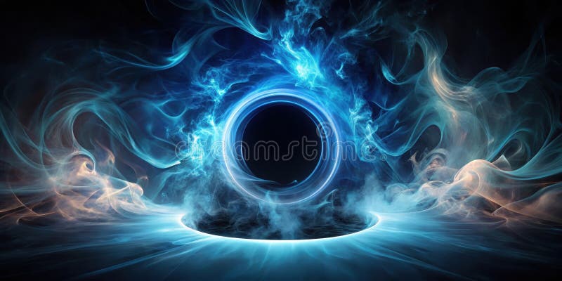 Abstract Glowing Ring in a Mystical, Smoky Atmosphere. Generative AI ...
