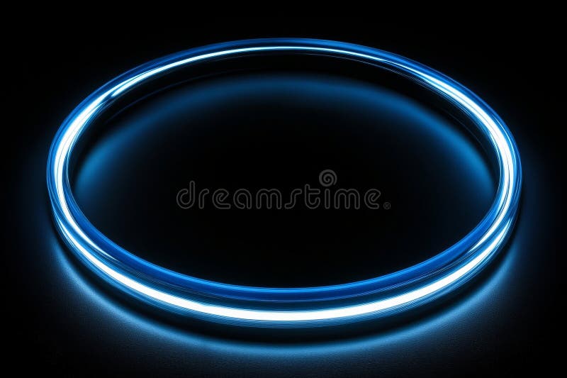 Abstract Glowing Ring Texture, Dynamic Blue and White Circular Light ...