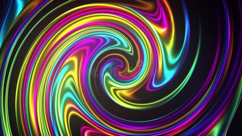 Animation Concentric Golden Circles with White Spiral Stock Video ...