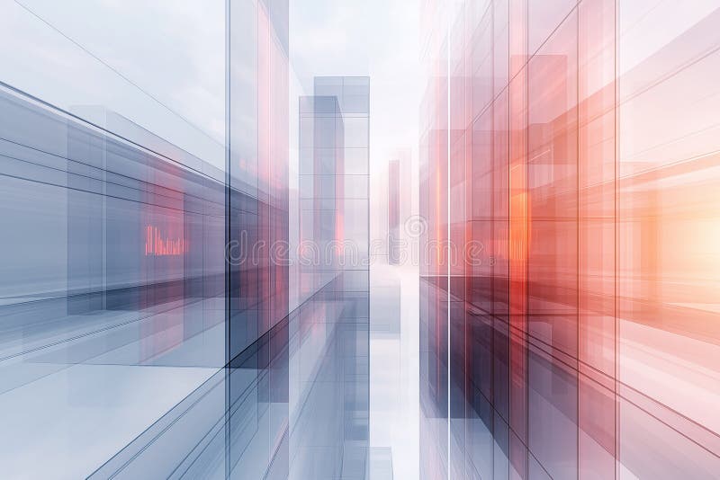 Abstract Glowing Shapes Create a Dynamic Business Environment with ...