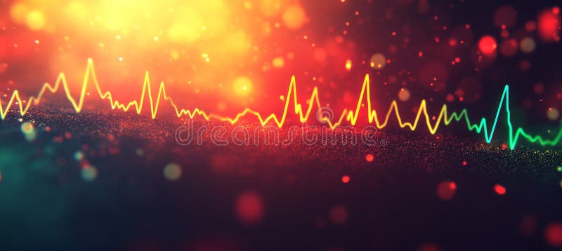 Abstract Glowing Soundwave Visualization, Music Amplitude, Audio ...