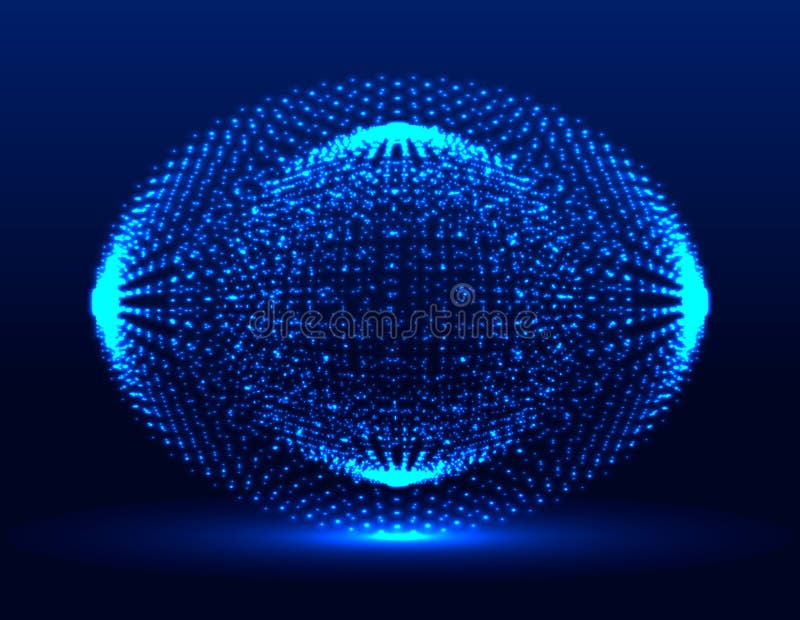 Abstract Glowing Sphere with Lights. Design Element for Website ...